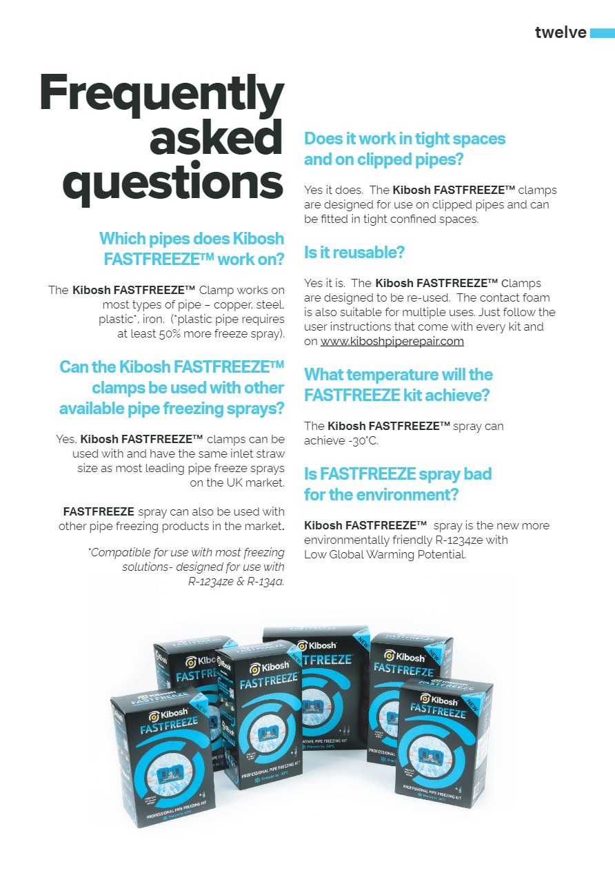 Product Details and Safety - Fastfreeze - Kibosh Pipe Repair